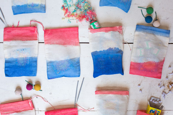 Dip Dyed Firework Bags DIY