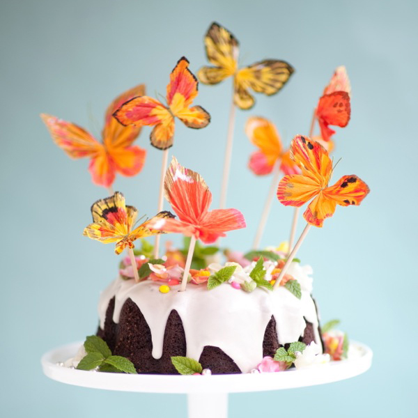 Crepe Paper Butterflies DIY