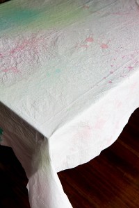 Watercolor Tablecloth DIY