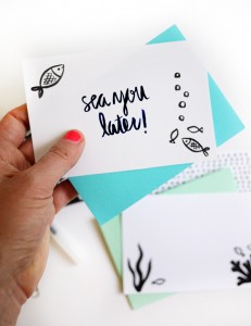 Printable Summer Notecards