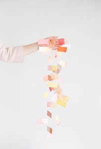 Sunset Colorblock Flag Garland