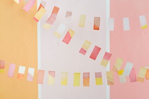 Sunset Colorblock Flag Garland