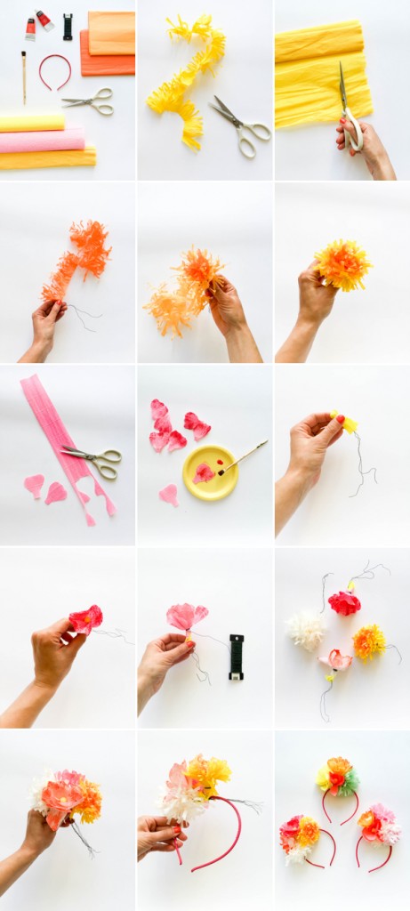 Paper Flower Headband DIY