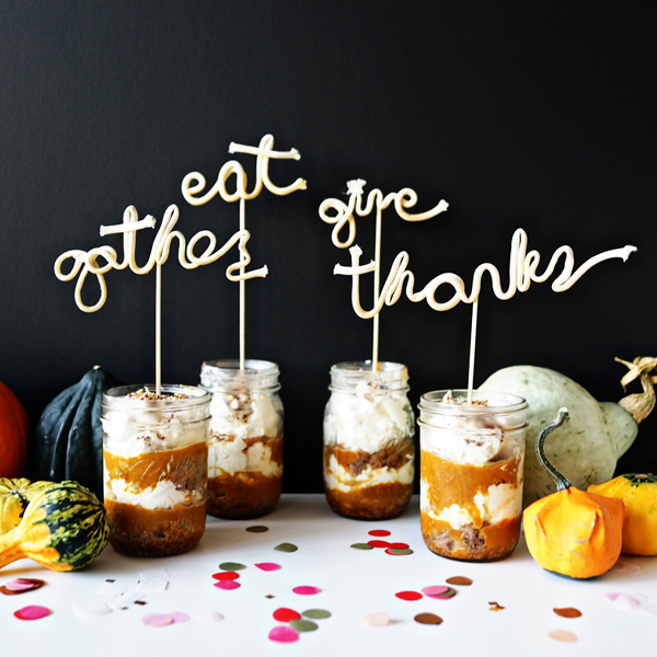 Thanksgiving Dessert Toppers DIY + Recipe