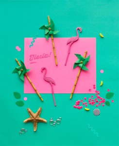 DIY Palm Tree Pinwheel Straws