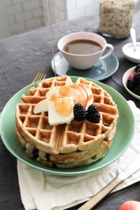 Apple Zucchini Oat Waffles