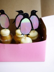 Printable Penguin Cupcake Toppers