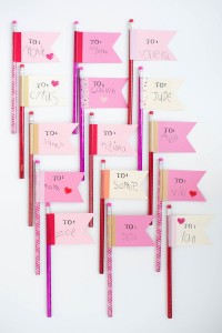 Valentine’s Pencil Flags DIY