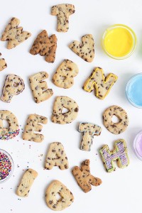 Chocolate Chip Roll-Out Letter Cookies