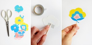 Printable Floral Cupcake Picks