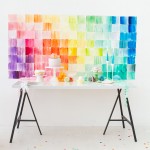 DIY Watercolor Paper Squares Backdrop