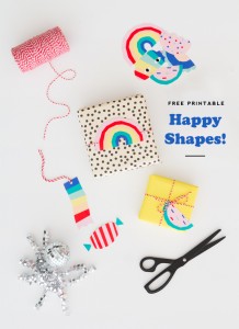 Free Printable Happy Shapes!