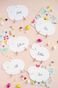 Easter Sheep Place Cards DIY