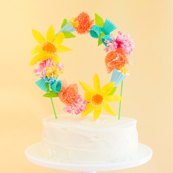 Flower Wreath Cake Topper DIY