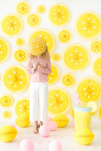 Lemon Party Fan Backdrop