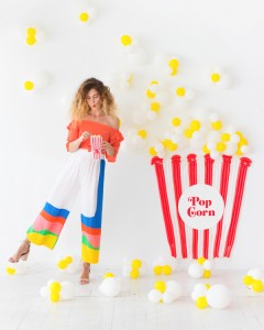 Popcorn Balloon Backdrop