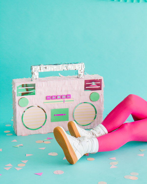 DIY 80’s Style Boombox Pinata