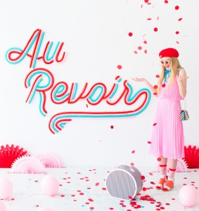 Au Revoir Balloon Backdrop